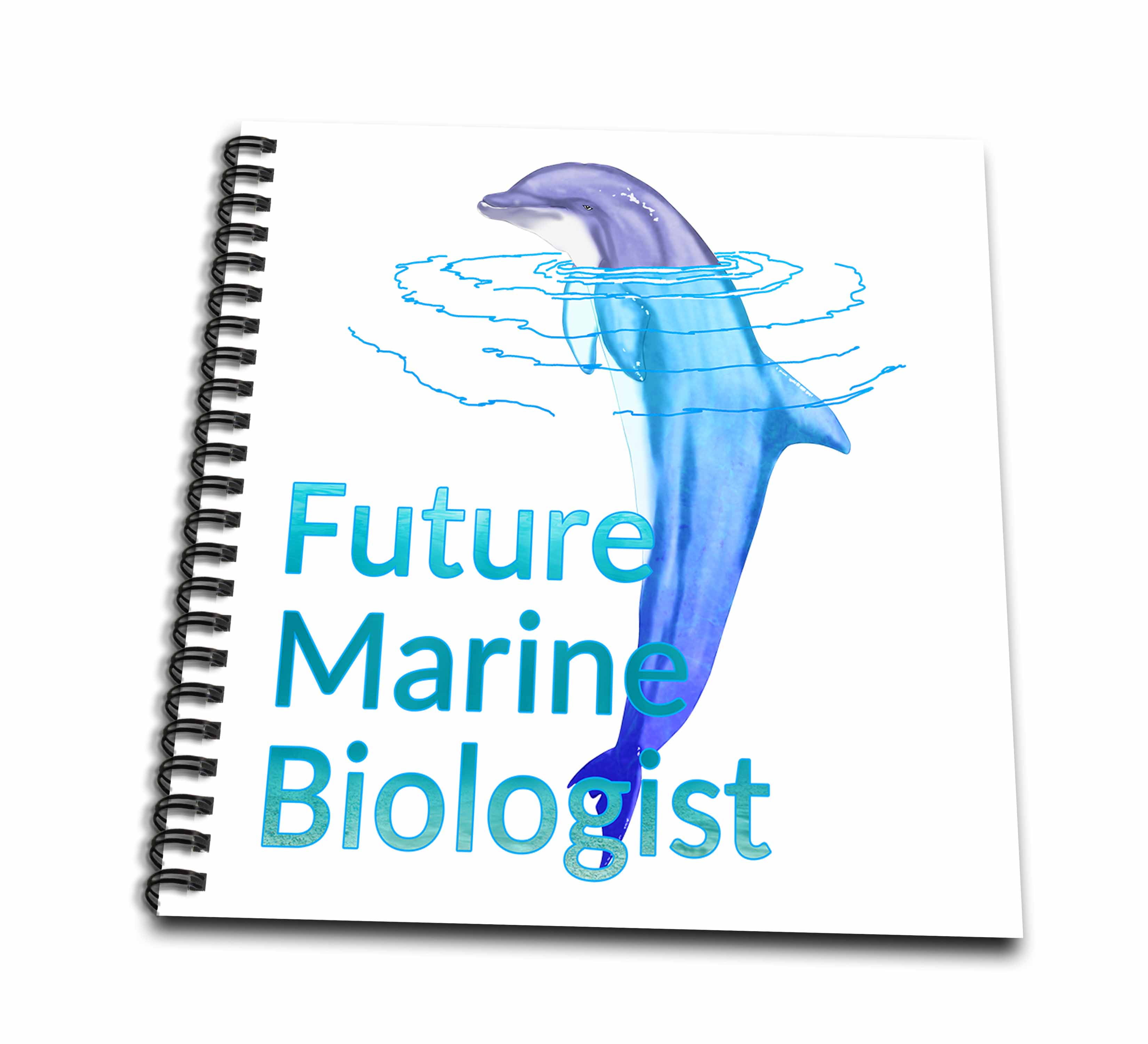 Future Marine Biologist with bottlenose dolphin Drawing Book 8 x 8 inch ...