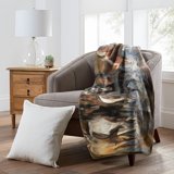 American Heritage Collection "Rush Hour" Royal Plush Raschel Throw ...