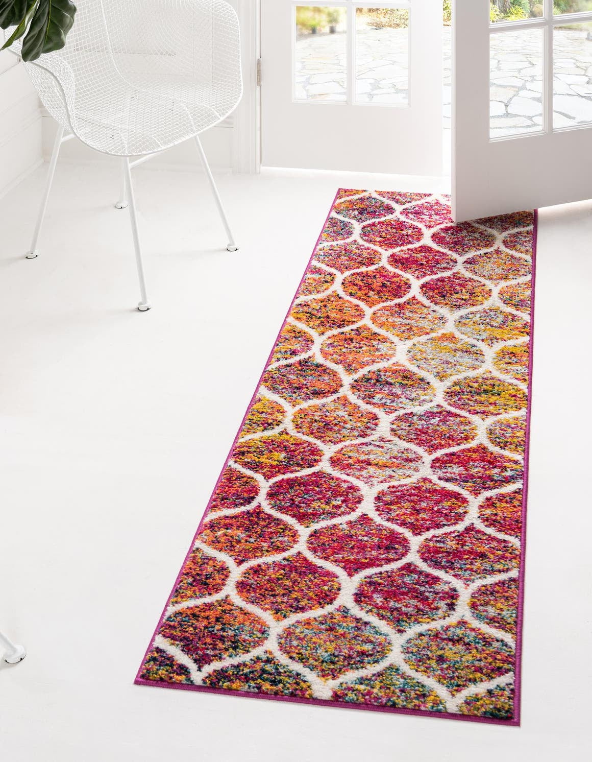 Rugs.com Lattice Frieze Collection Rug – 2' x 5' Runner Multi Medium ...
