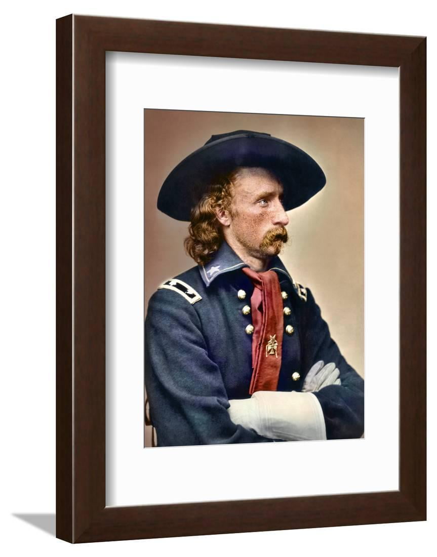 Civil War Portrait of General George Armstrong Custer Framed Print Wall ...