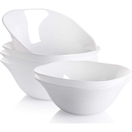 6 Pack Chip Resistant Dessert Bowls 14 OZ Square Ramekins for Cereal ...