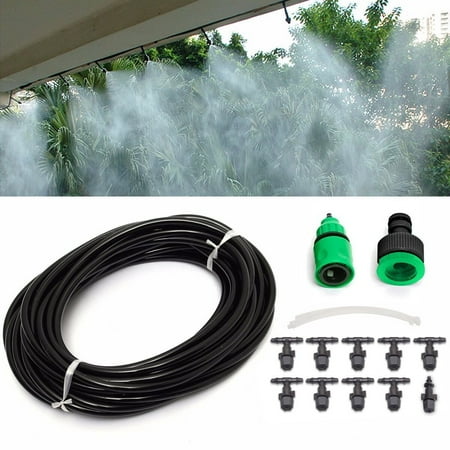 10m 33ft Outdoor Garden Patio Water Misting Sprinkler System Grass ...