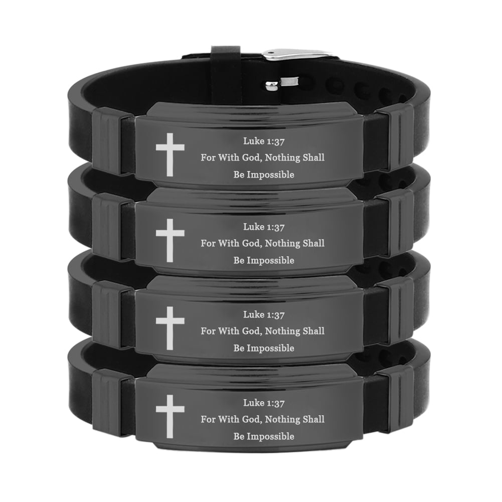 LiFashion Personalized Inspirational Bible Verse Bracelet Set for Men ...
