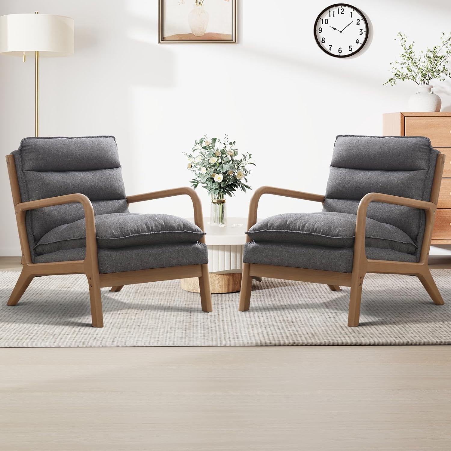 Click here for Bonzy Home Mid Century Modern Accent Chair Set Of... prices