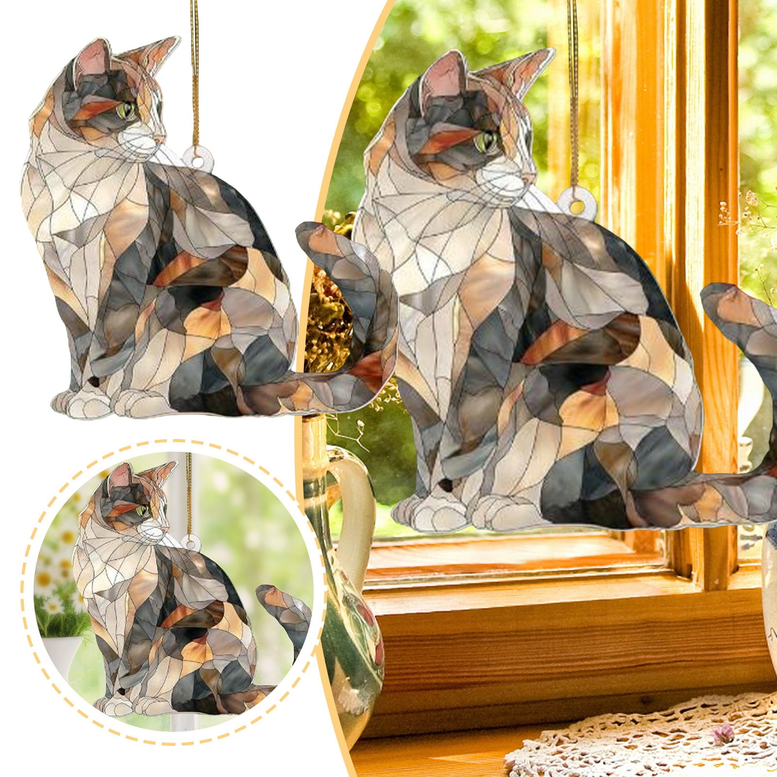 Click here for Vivavault Acrylic Animal Ornament Clear Hanging Fo... prices