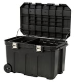 STANLEY 50 Gallon Mobile Tool Box Chest with Wheels, Handle, Heavy Duty ...