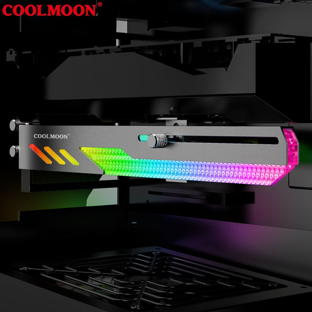 Buy COOLMOON GT8 Horizontal GPU Support 5V ARGB Bracket Video Card ...