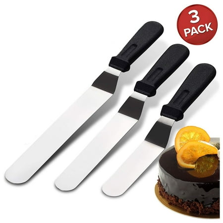 Cake decoration spread knife corner shelf stainless steel black three ...