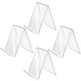 KALLORY 4-Pack L-Shaped Slanted Acrylic Sign Holders, Simple and ...