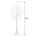 Ktaxon Lit Birch Tree 6ft, Mini Christmas Tree with 96 LED Lights ...