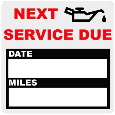 2 Rolls of Oil Change Sticker Car Oil Changing Service Sticker Car ...