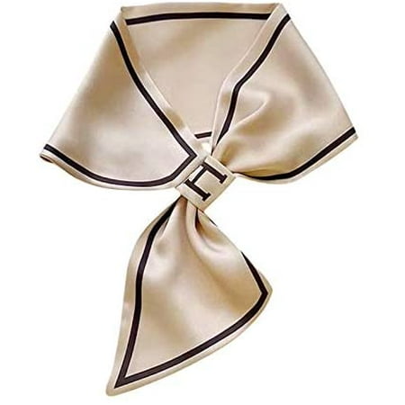 Gold Silk Scarf, Small Fashion Silk Scarf For Women Girls, Short Silk ...