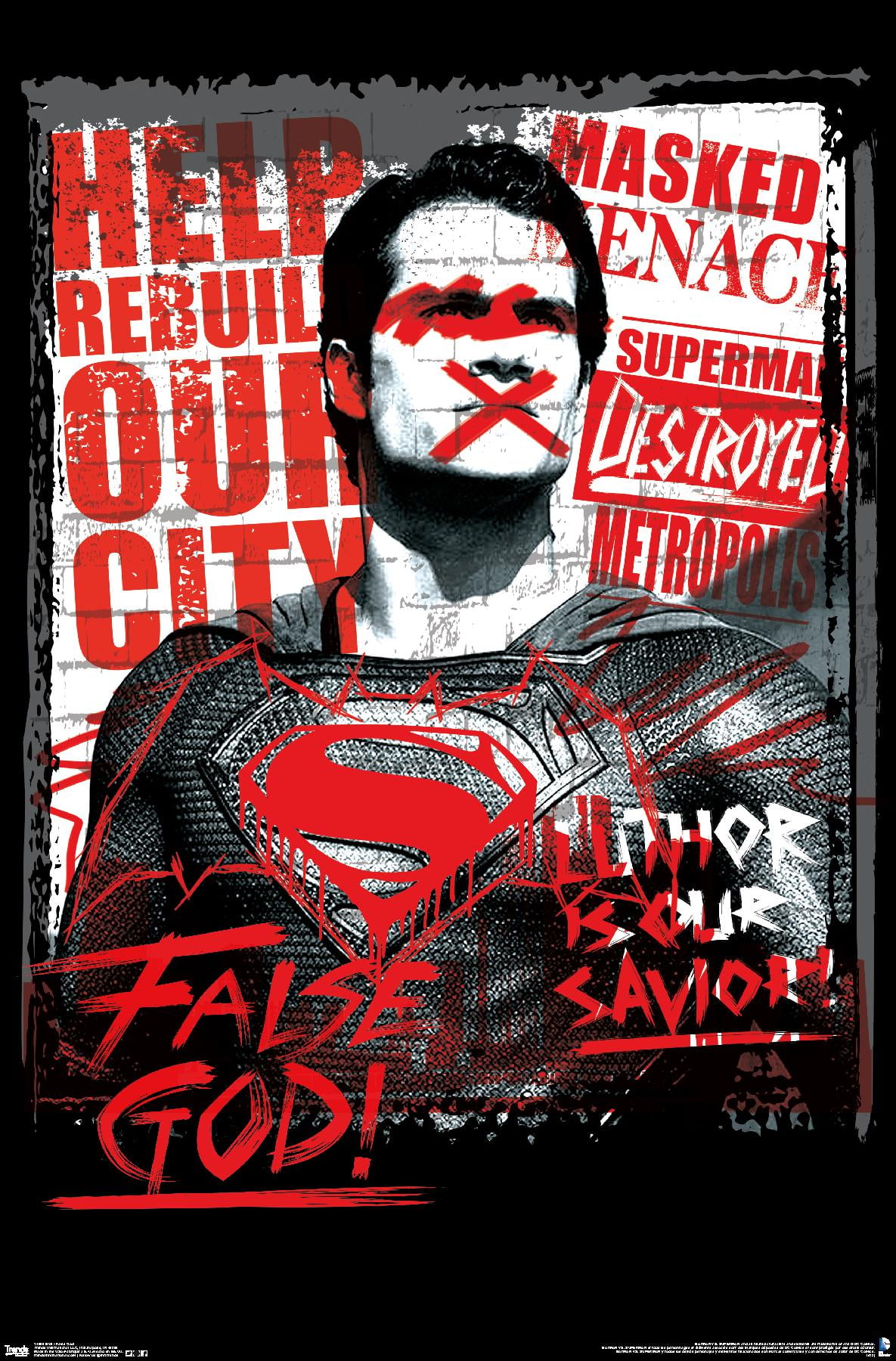 Trends International Batman V Superman - False God Poster - Walmart.com