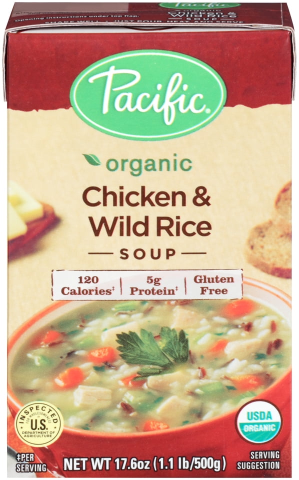 Pacific Foods Organic Chicken and Wild Rice Soup, 17.6 fl oz - Walmart.com