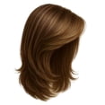 22-Inch Brown Layered Straight Hair Wig for Women - Natural Center ...