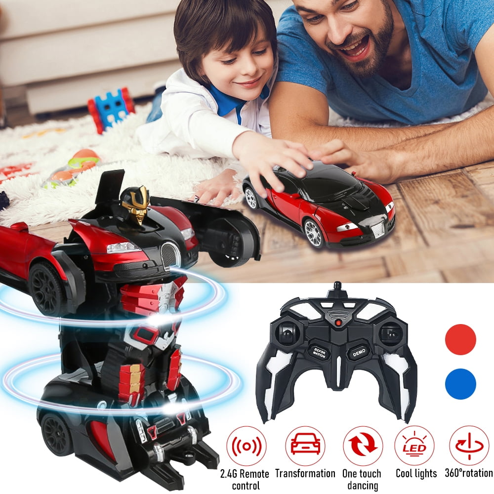 2 IN 1 Remote Car Sport Transformer RC Robot Controller Kids Toy ...