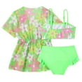 EnJoCho Girls Swimsuit Set 3 Piece Toddler Summer Floral Short Sleeve ...