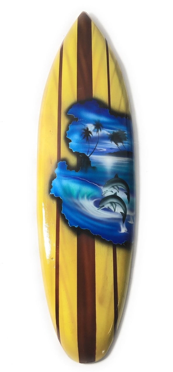Surfboard w/ Dolphins 20" - Surf Decor Hawaii - Trophy | #lea05b50 ...