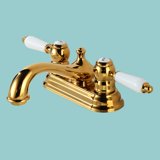 Renovators Supply Bathroom Faucets 4" Brass Polished Centerset Bathroom ...
