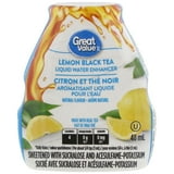 Great Value Lemon Black Tea Liquid Water Enhancer, 48 mL, Lemon Black ...
