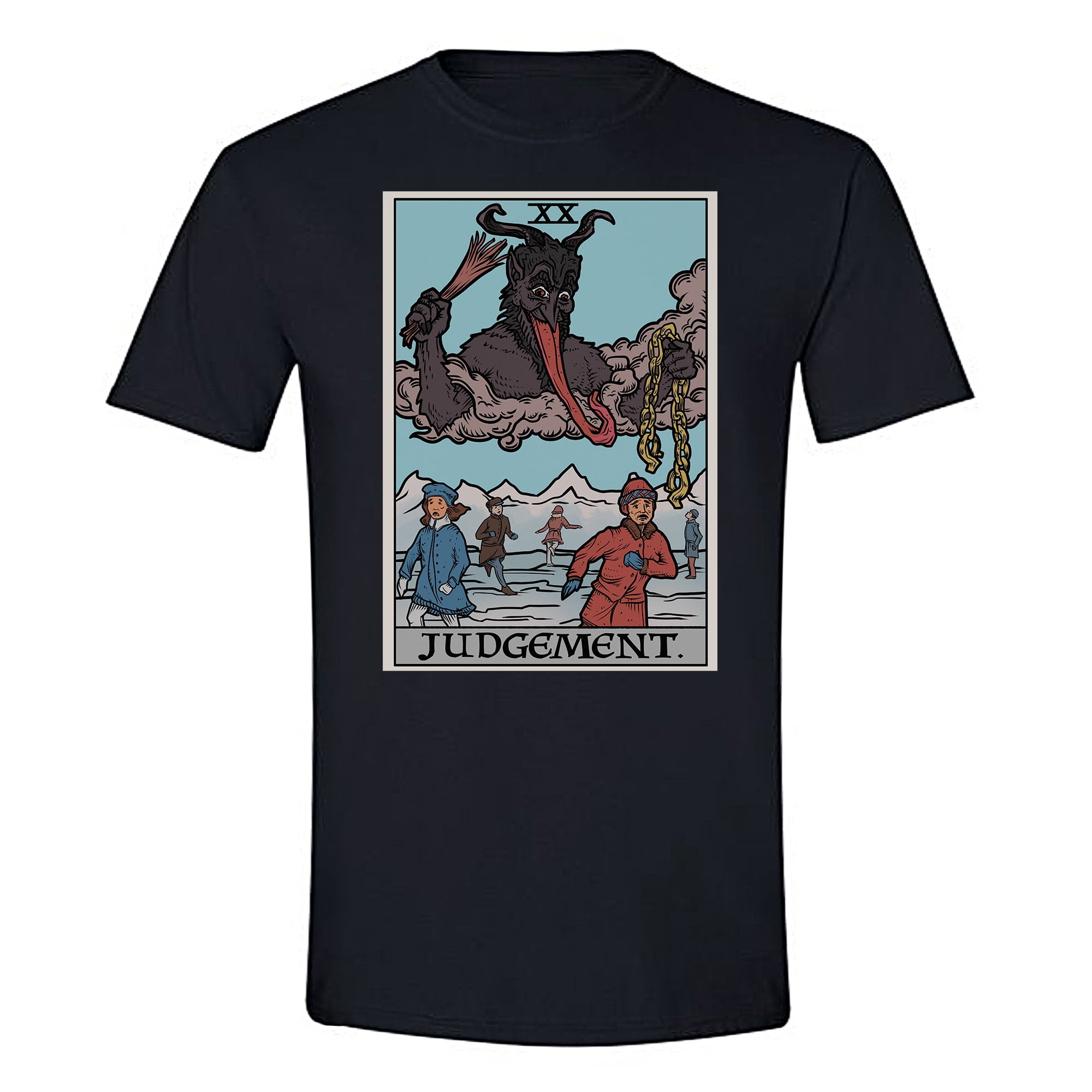 The Ghoulish Garb Krampus in the Judgement Tarot Card Shirt Christmas ...