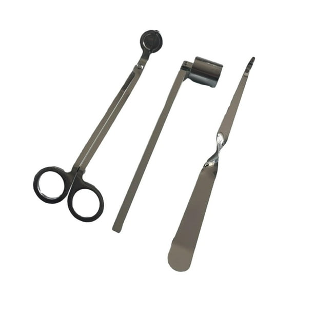 3 Pieces Candle Wick Trimmer Scissors Set Polished Stainless Steel ...