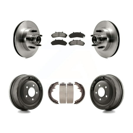 Transit Auto - Front Rear Disc Brake Rotors Hub Assembly Semi-Metallic Pads And Drum Kit For ...