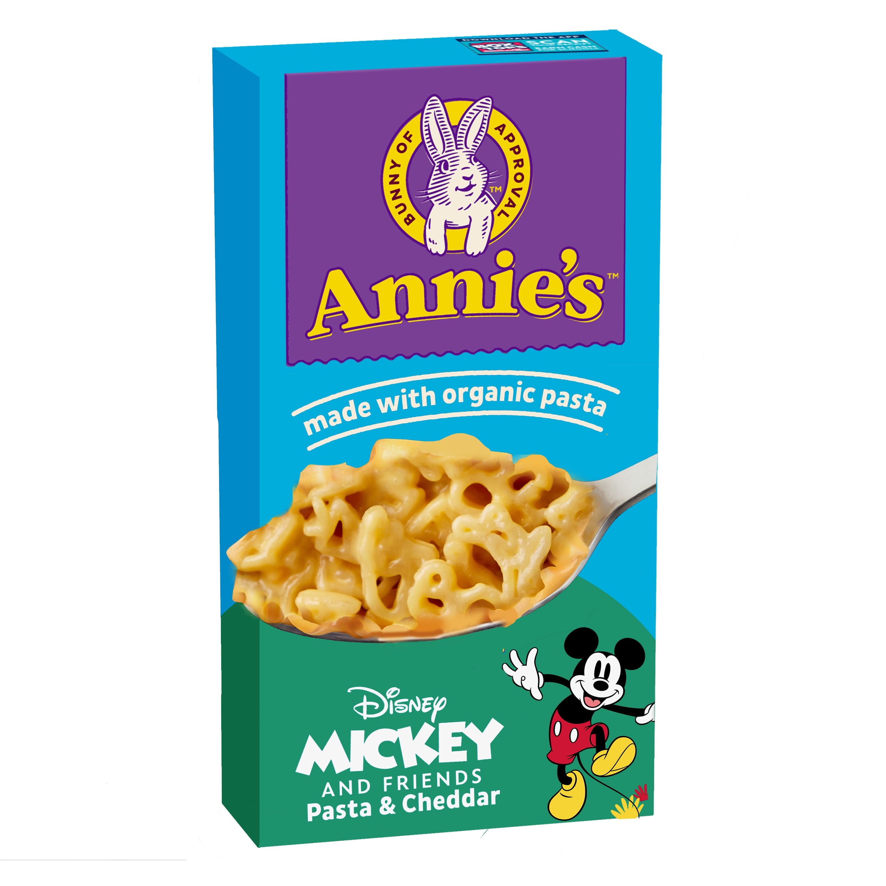 Annie’s Mickey and Friends Pasta Shapes and Cheddar Macaroni and Cheese ...