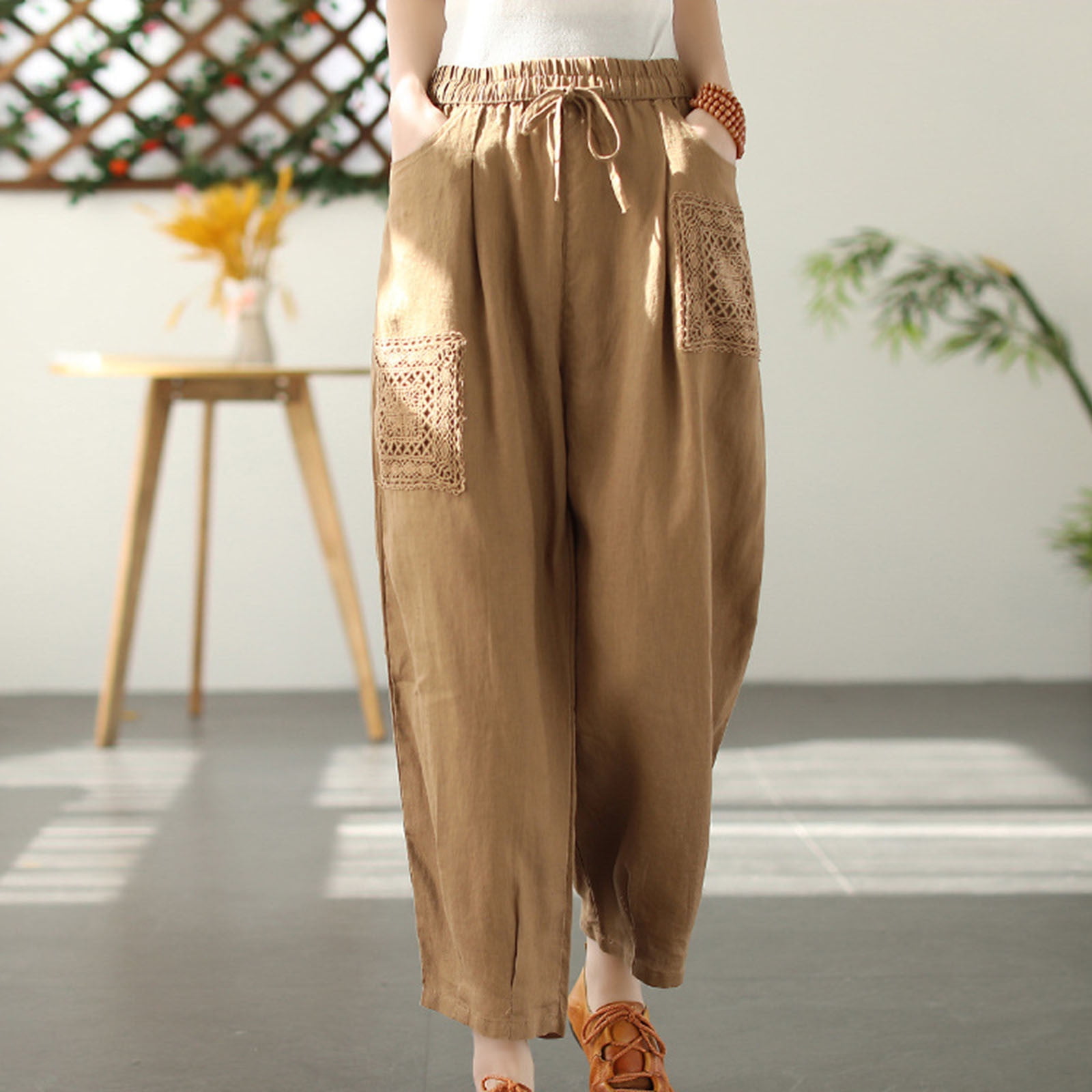 Click here for Zanvin Linen Pants For Women clearance Womens Soli... prices