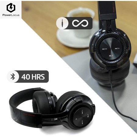 PowerLocus P3 Wireless Bluetooth Headphones Over-Ear, [40h Playtime ...