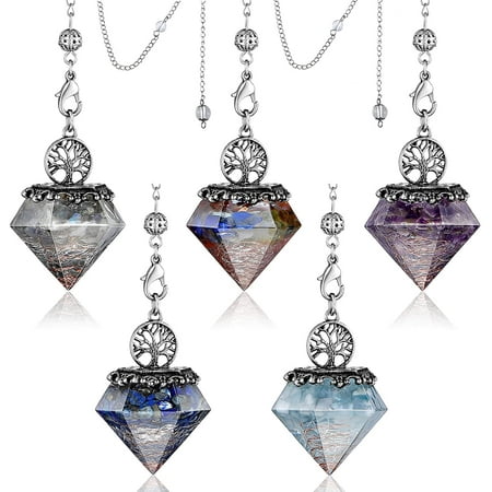 Natural Chakra Dowsing Pendulum Crystal Healing Crystal Pendulums ...