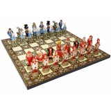 Alice in Wonderland Fantasy Chess Set W/ 14 1/2" Mosaic Color Board ...