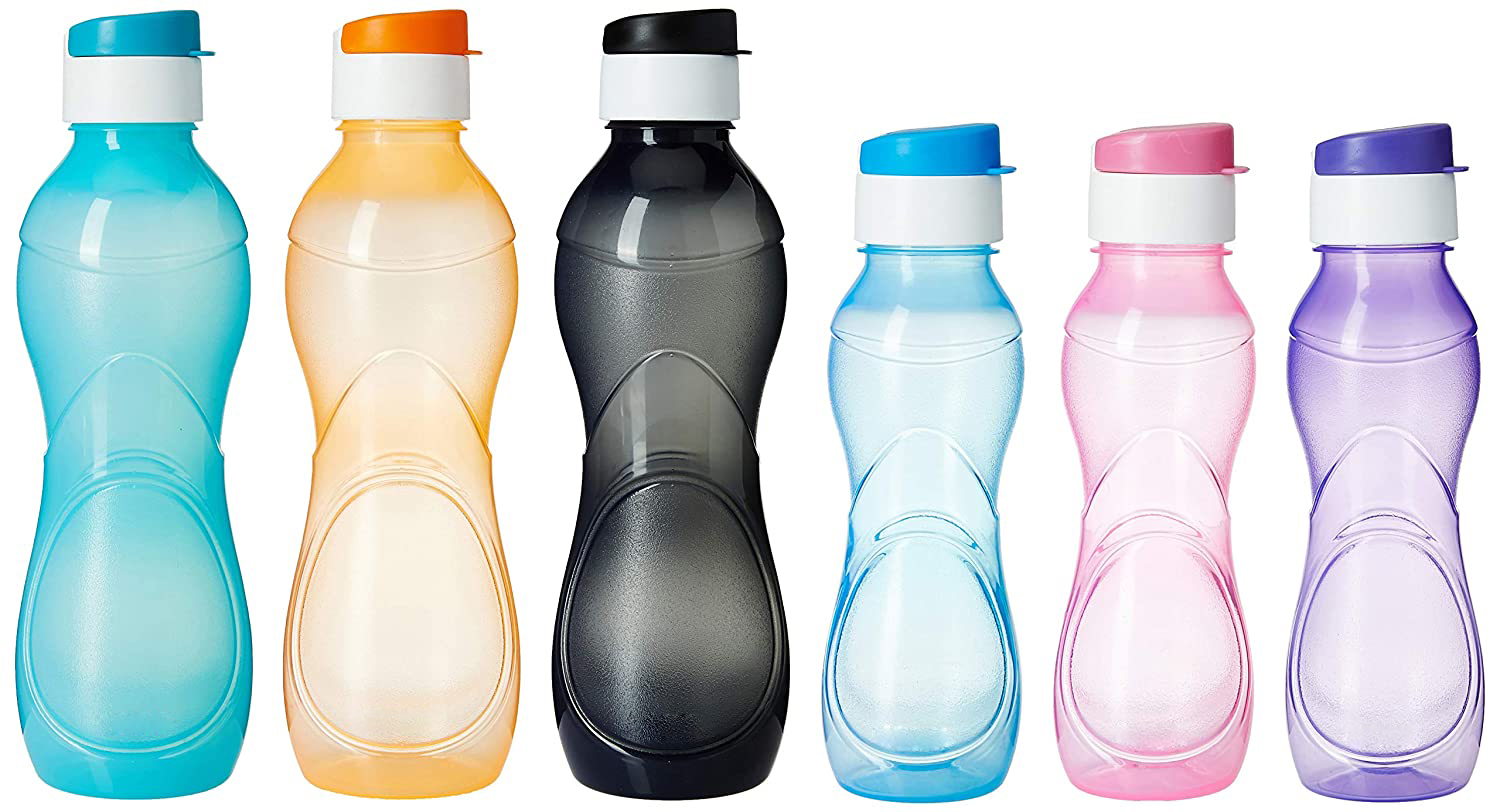 diollo Plastic Water Bottle Set, 6-Pieces, Multicolour - Walmart.com