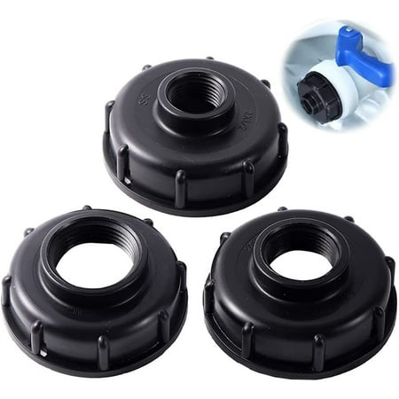 3 Pieces IBC Plastic Tank Cap Adapters, S60x6 Quick Connect Water Tank ...