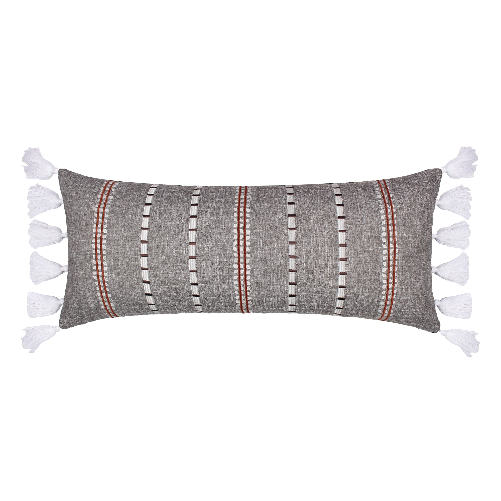 Washed Linen by Levtex Home - Decorative Pillow (12x24in.) - Striped ...