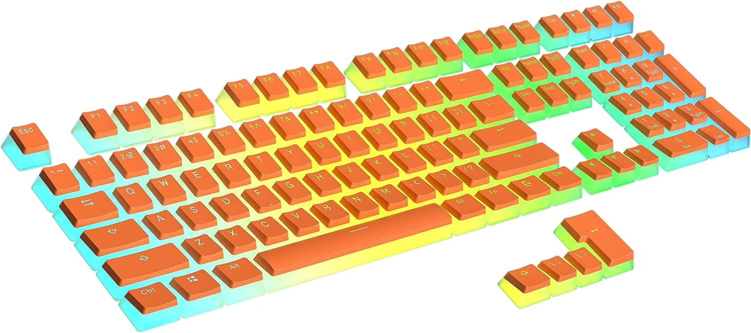 shiyou-Pudding PBT Keycaps | 112 Double Shot Translucent ANSI US & ISO ...