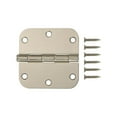 Hyper Tough 3-1/2 in. Steel Round Corner Hinge Satin Nickel for Light ...
