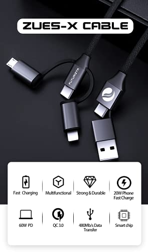 Zeus-X 6-en-1 Universal Multi Cable (10ft/3m) Carga Rápida 60W Laptop ...