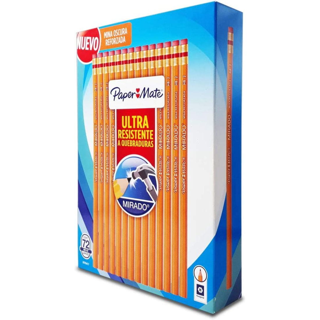 Caja de Lápices de Grafito del número 2 Paper Mate 72 Piezas de Lápices Mirado más 12 Lápices ...