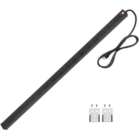 Long Heavy Duty Power Strip, 16 Outlet Large Metal Power Strip, Garage ...