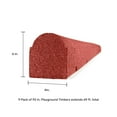 GroundSmart Playground Timber Edging, 92" Red Rubber Playground Edging ...