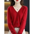 2024 Women Cardigans Long Sleeve Knitted Outerwear Solid Thin Spring