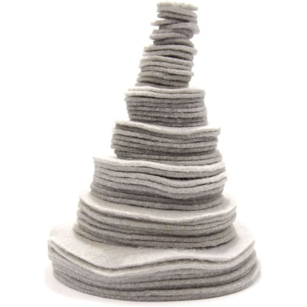 Playfully Ever After Gray Craft Felt Circles (Mixed Size Pack - 56pc ...