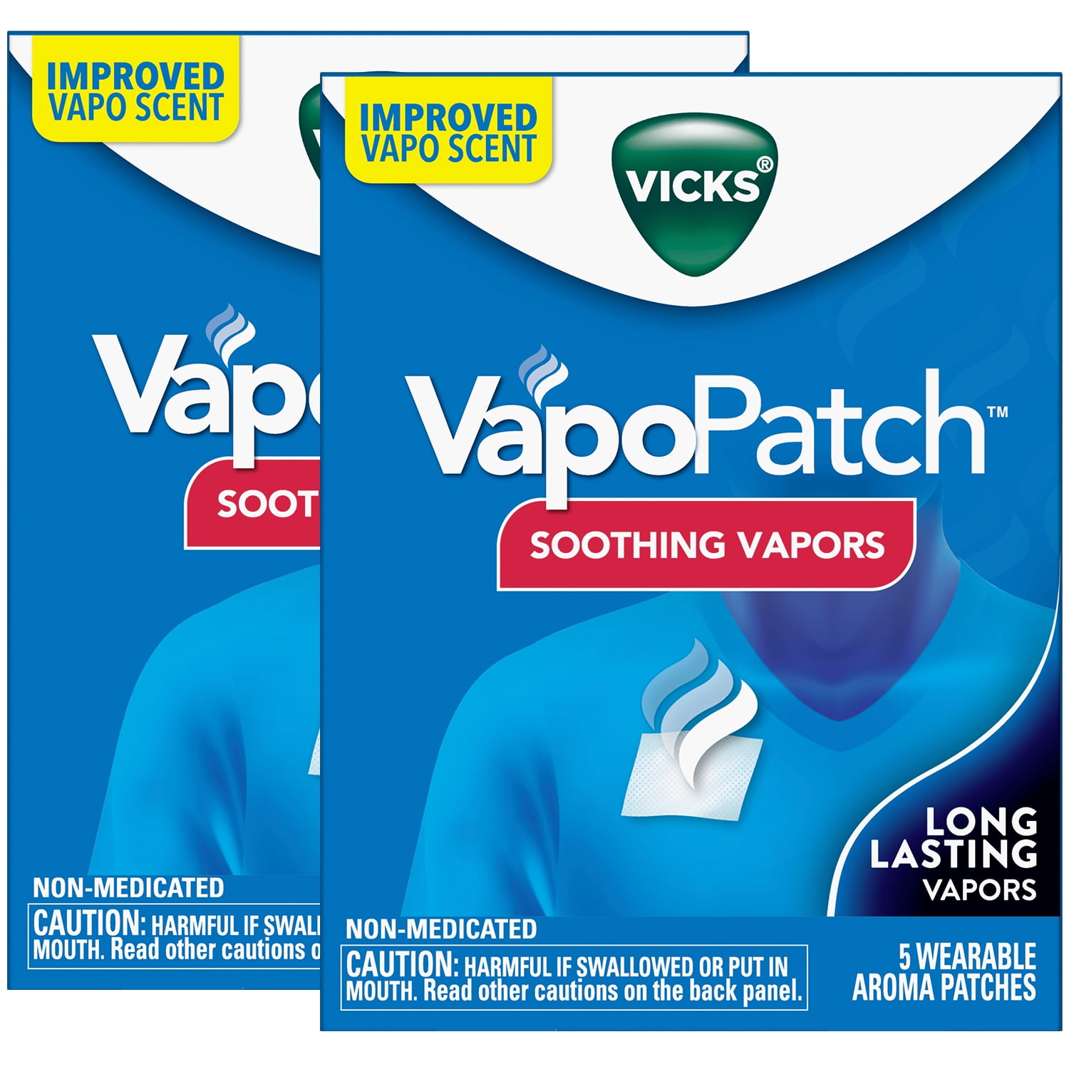 Vicks VapoPatch with Soothing Non-Medicated Vapors, 2 X 5ct Cartons ...