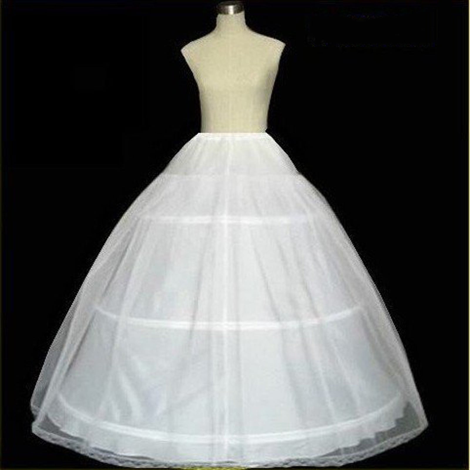 Pxiakgy skirts for women Full Shape 3 Hoop Skirt Ball Gown Petticoat ...