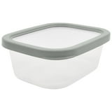 Mainstays Plastic Durable Food Storage Container Set, Gray, 6 Pieces ...