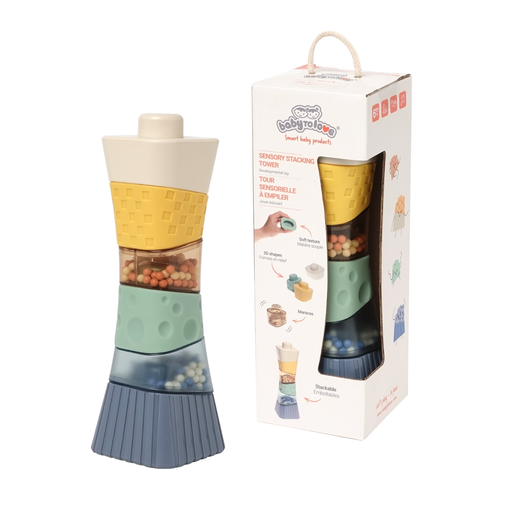 Click here for Baby To Love Sensory Stacking Tower - Multi-Textur... prices