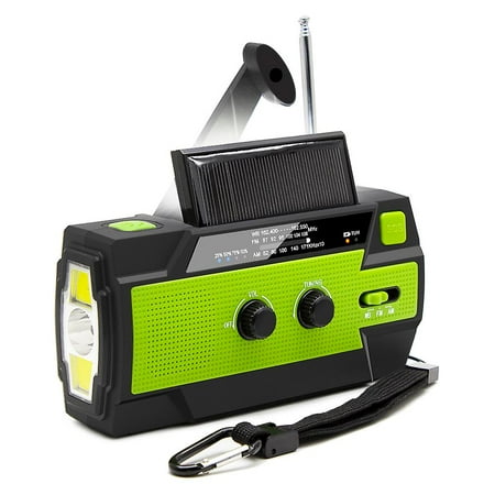 Radio Hand Crank Solar Crank Dynamo 4000 Mah Powered Weather Radio ...