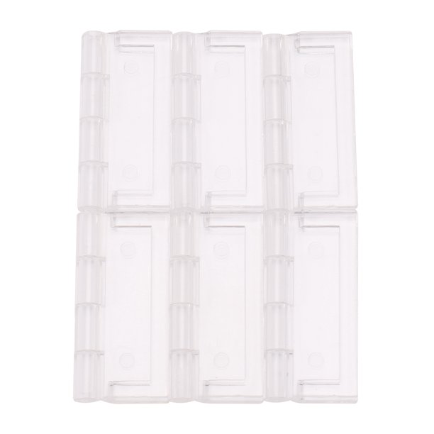6x Transparent Acrylic Plastic Hinges Box Piano Acrylic Hinge 45x38mm ...