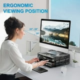 Monitor Stand with Drawer, Monitor Stand, Metal Mesh Desk Organizer ...